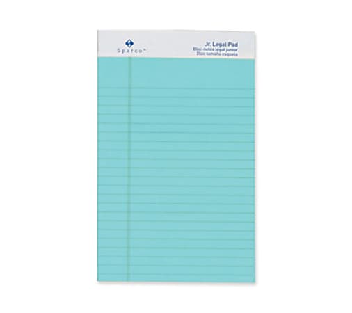 Sparco Colored Jr. Legal Ruled Writing Pads Jr.Legal 50 Sheets Glue 0. ...