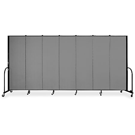 Screenflex Portable Room Partition Divider 72 H x 157 W Gray - Office Depot