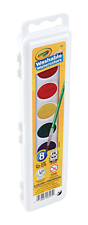 Crayola Washable Watercolor Set With Brush Assorted Colors - Office Depot