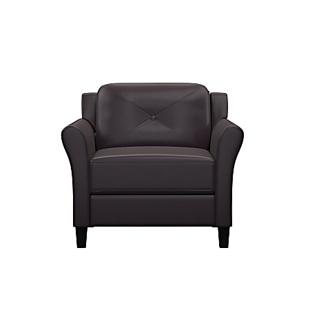 Lifestyle Solutions Hanson Faux Leather Chair Java - ODP Business Solutions