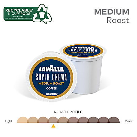 Lavazza Super Crema Single Serve Keurig K Cup Pods Medium Espresso ...