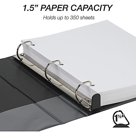 Samsill Earths Choice Label Holder 3 Ring Binder 1 12 D Rings Black ...