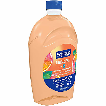 Softsoap Antibacterial Liquid Hand Soap Crisp Clean Scent 50 Oz Bottle ...