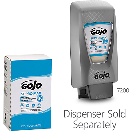 Gojo Supromax Lotion Hand Cleaner 67.6 fl oz 2 L Adhesive Remover Soil ...