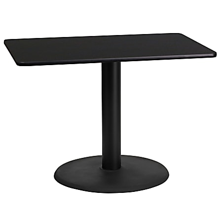 Flash Furniture Rectangular Laminate Table Top With Round Table Height ...