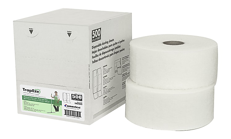 Americo TrapEze Disposable Dusting Sheets 6 x 5 White 500 Per Rolls ...