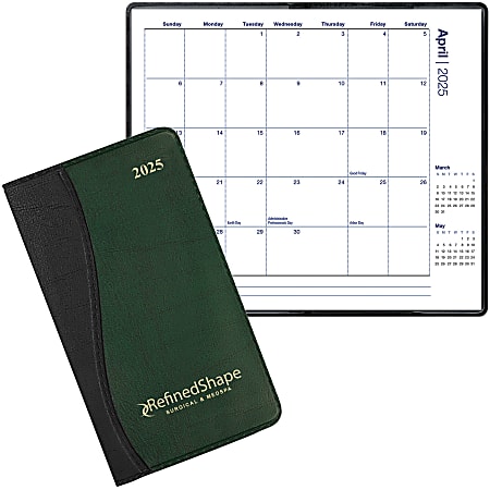 Wave Pocket Calendar Monthly - Office Depot
