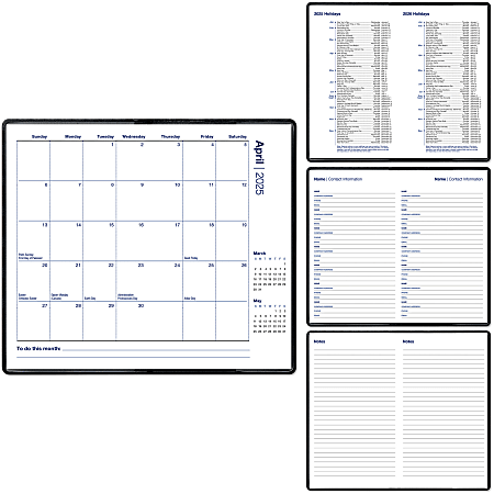Wave Pocket Calendar Monthly - Office Depot