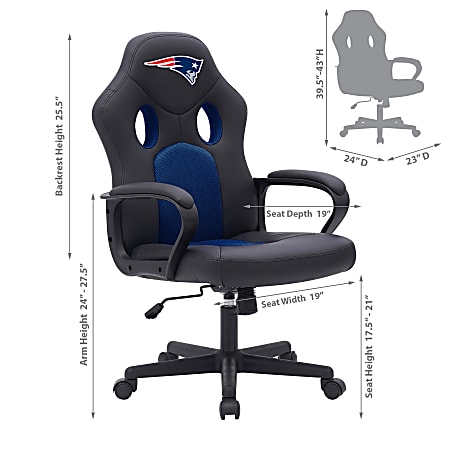 Imperial NFL Vision Faux LeatherMesh High Back Computer Gaming Chair ...