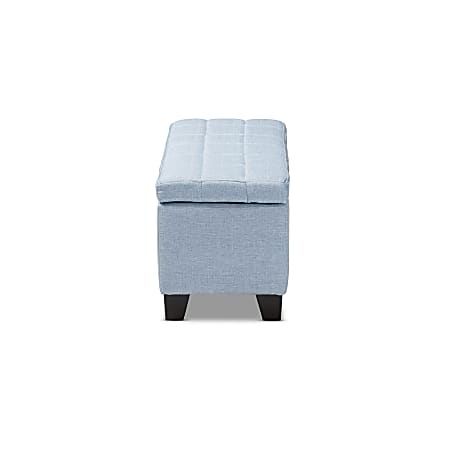 light blue rectangle ottoman