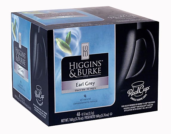 Higgins Burke RealCup Earl Grey Tea Capsules 5.08 Oz. Box Of 48 ...