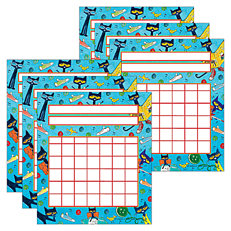 Edupress Pete the Cat Incentive Charts 5 14 x 6 36 Per Pack Set Of 6 ...