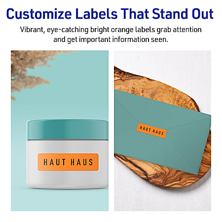 Avery Print To The Edge Labels With Sure Feed Technology And Easy Peel ...