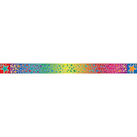 Scholastic Bulletin Board Border, Rainbow Stars, 3" x 36'