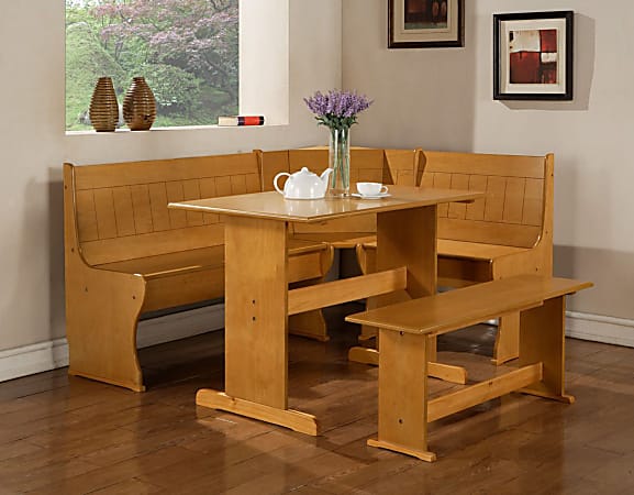 Linon Jessica Bench 17 14 H x 43 14 W x 12 D Honey Pine - Office Depot