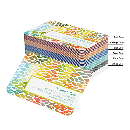 Custom Full Color Luxury Heavy Weight Color Core Business Cards Black ...