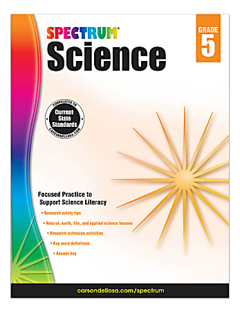 Carson Dellosa Spectrum Science Workbook Grade 5 - Office Depot