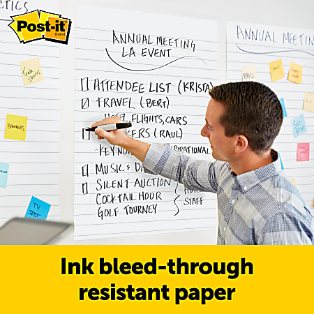 Post it Easel Pads 25 in x 30 in 6 Pads 30 SheetsPad 30 SheetsPad Lined ...