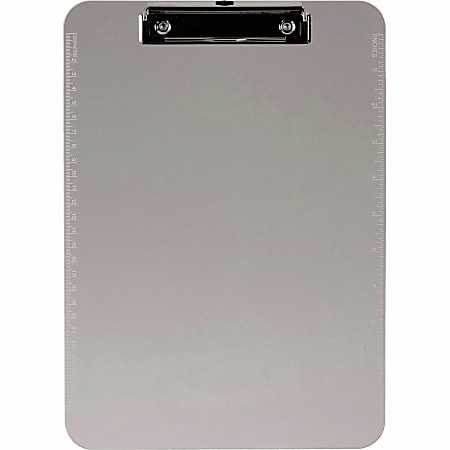 Sparco Plastic Clipboard With Flat Clip 8 12 x 11 Smoke - Office Depot