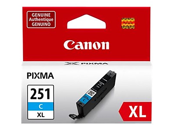 Canon CLI 251XL Cyan High Yield Ink Tank CLI 251C XL - Office Depot