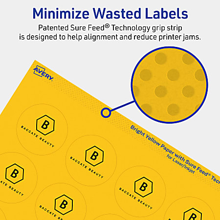 Avery Print To The Edge Labels With Sure Feed Technology And Easy Peel ...
