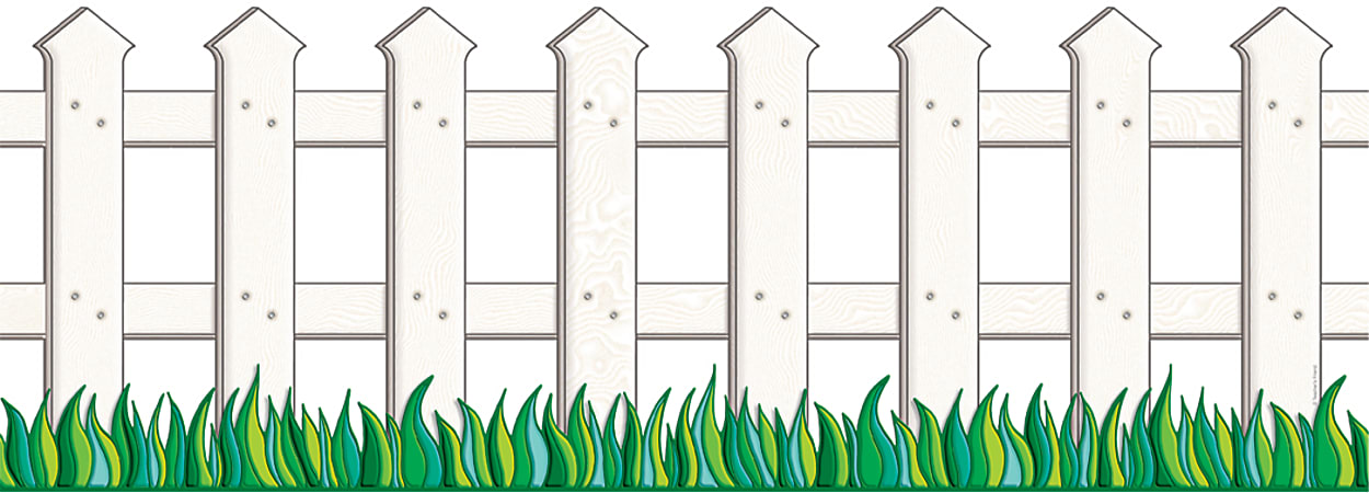 Scholastic Picket Fence Bulletin Border 9 x 24 - Office Depot