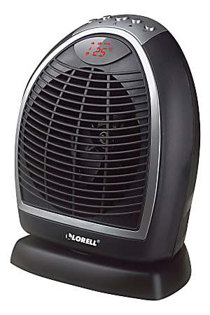 Lorell 1500 Watts Electric Fan Heater 2 Heat Settings 11.7 H x 9.1 W ...