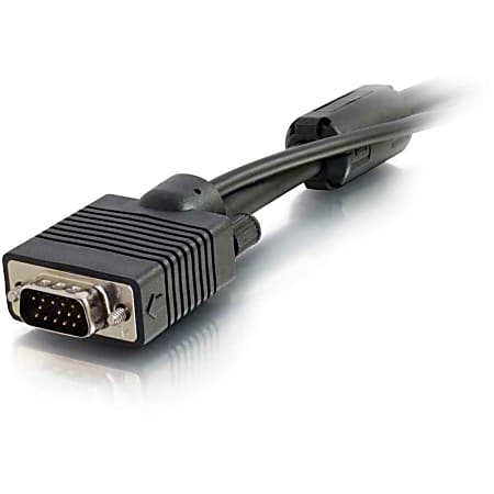 C2G 1.5ft RapidRun VGA HD15 3.5mm Flying Lead 1.50 ft Mini ...
