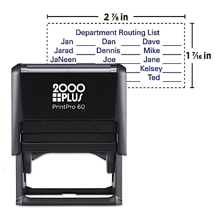 Custom 2000Plus PrintPro 60P Self Inking Stamp 1 716 X 2 78 Rectangle ...