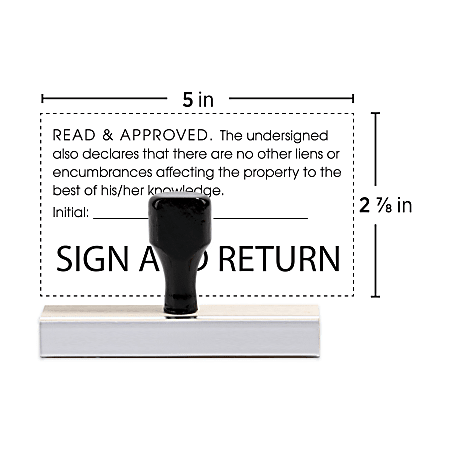 Custom Traditional Rubber Stamp 2 78 x 5 Impression - Office Depot