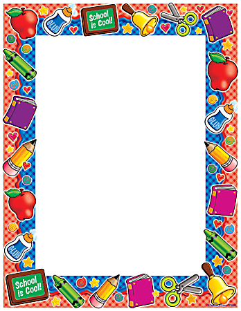 Scholastic Colorful Design Paper School Tools 8 12 x 11 Pack Of 50 ...