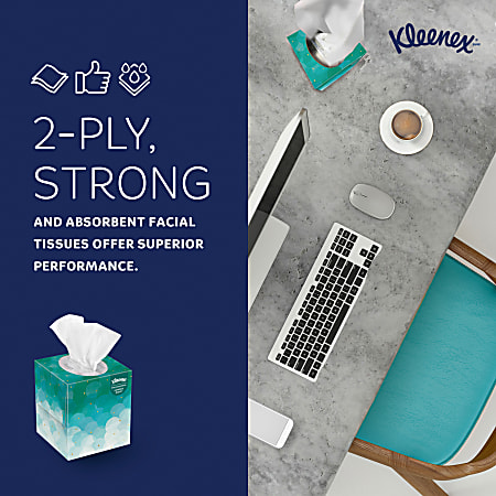Kleenex Boutique 2 Ply Facial Tissue White 95 Sheets Per Box Carton Of ...