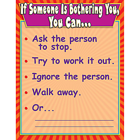 Scholastic Practice Chart If Someone Is Bothering 17 x 22 - Office Depot