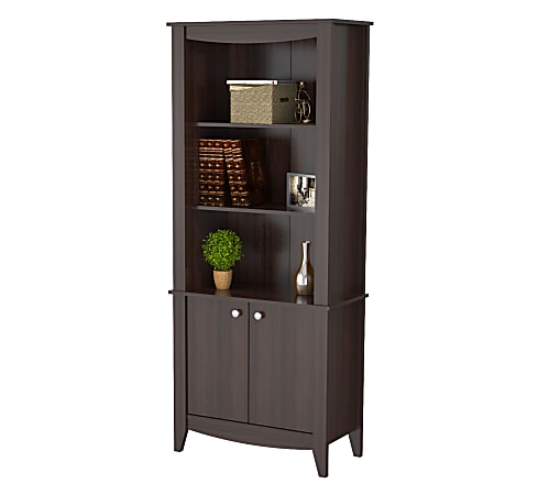Inval 5 Shelf Bookcase 70 1516 H x 29 12 W x 14 12 D Espresso - Office ...