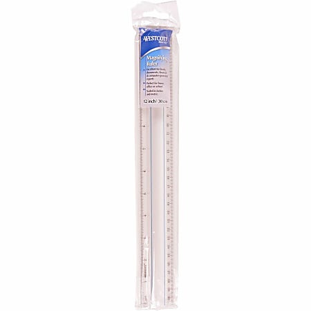 Acme Magnifying Ruler Clear 12 - Office Depot