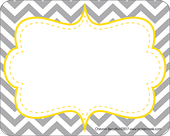 Barker Creek Self Adhesive Name Badge Labels 3 12 x 2 34 Chevron ...