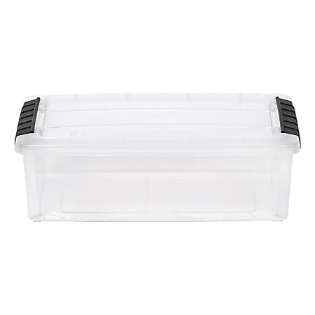 Iris Stack And Pull Totes 5.75 Qt Clear Set Of 20 Totes - Office Depot