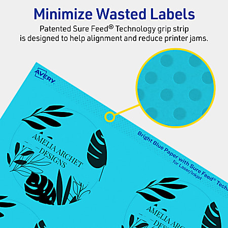 Avery Print To The Edge Labels With Sure Feed Technology And Easy Peel ...