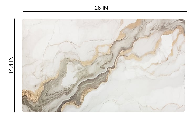 Realspace Modern Desk Pad 14 34 x 26 30percent Recycled Natural Marble ...