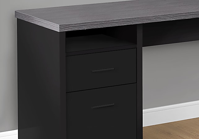 Monarch Specialties Megan 79 W Computer Desk BlackGray - Office Depot