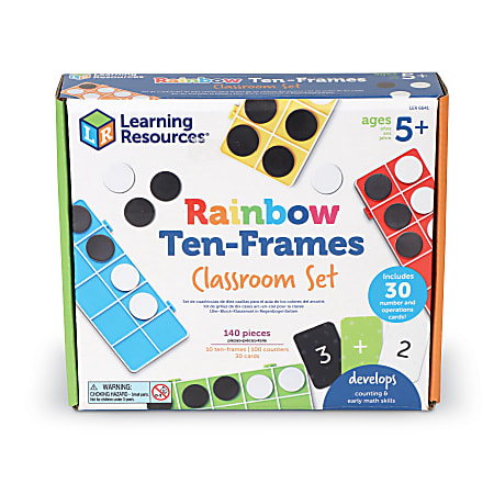 Learning Resources Rainbow Ten Frame Set Multicolor - Office Depot
