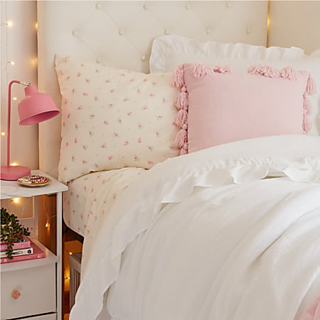 Dormify Isabel Floral Sheet Set Queen Pink - Office Depot