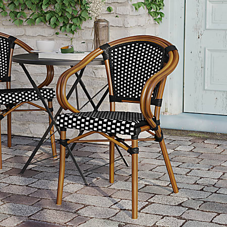 Flash Furniture Bordeaux IndoorOutdoor Commercial Bistro Stacking Chair ...