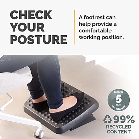 Fellowes Standard Footrest Free floating with Dual Height Position ...