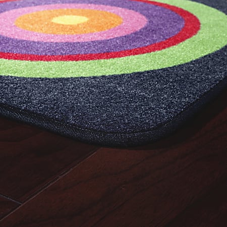 Flagship Carpets Color Rings Rug Rectangle 7 6 x 12 Black - Office Depot