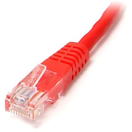 StarTech.com 15 ft Red Molded Cat5e UTP Patch Cable 15ft Cat5e Patch ...