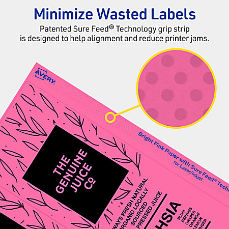 Avery Printable Labels With Sure Feed Technology 94251 BPP40 Rectangle ...