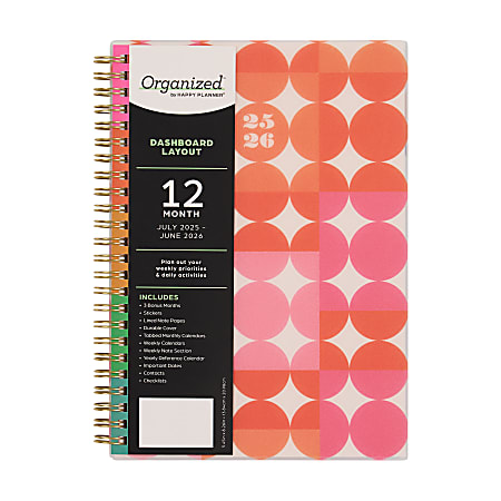2025 2026 Organized by Happy Planner MonthlyWeekly Small Happy Planner ...