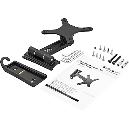 StarTech.com Wall Mount Monitor Arm Single Swivel For VESA Mount ...