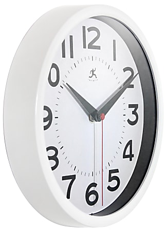 Infinity Instruments Metro Round Wall Clock 9 White - Office Depot